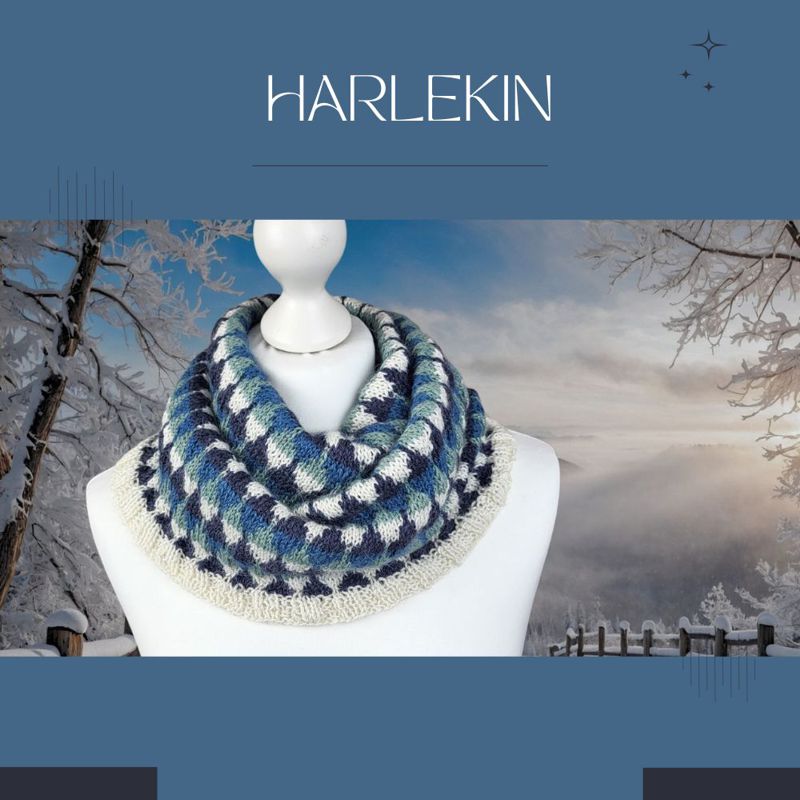 Strickanleitung HARLEKIN - Kuschliger, handgestrickter Loop | Jollyknits