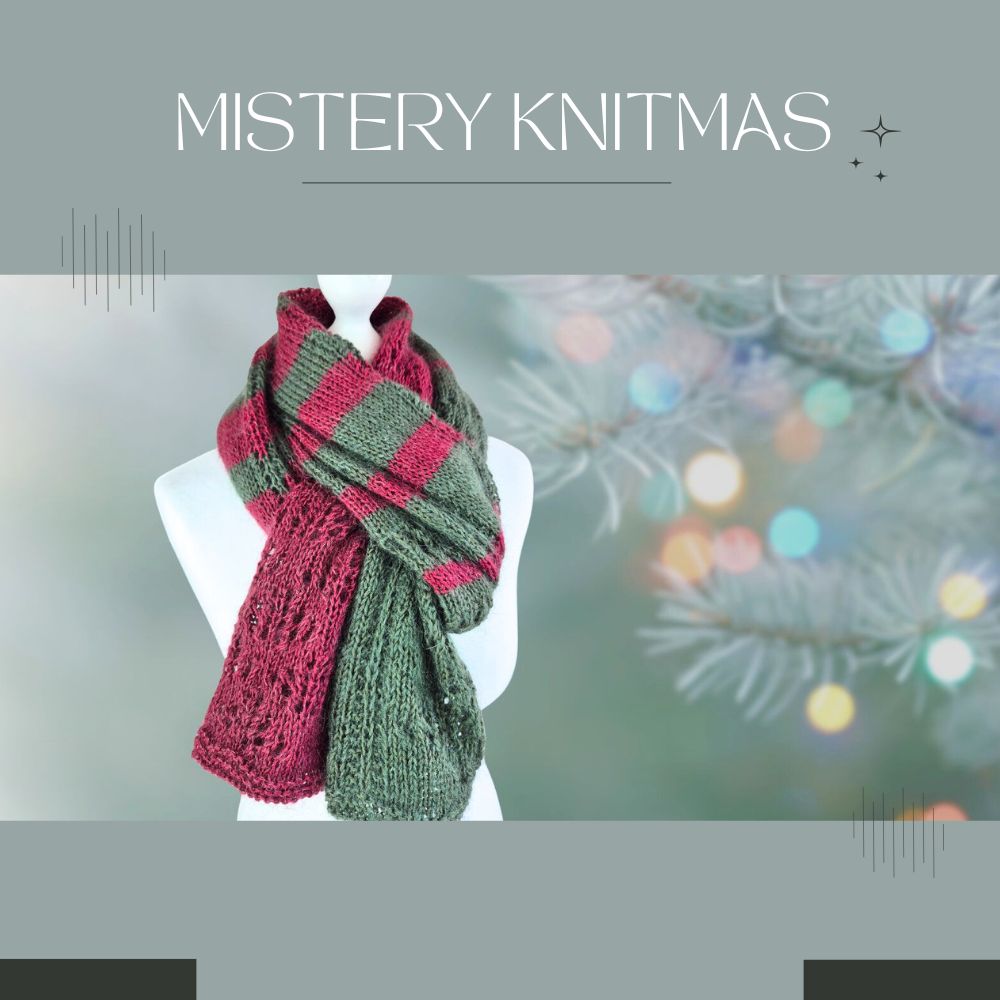 Knitting Pattern MYSTERY KNITMAS – Christmas Scarf | Jollyknits